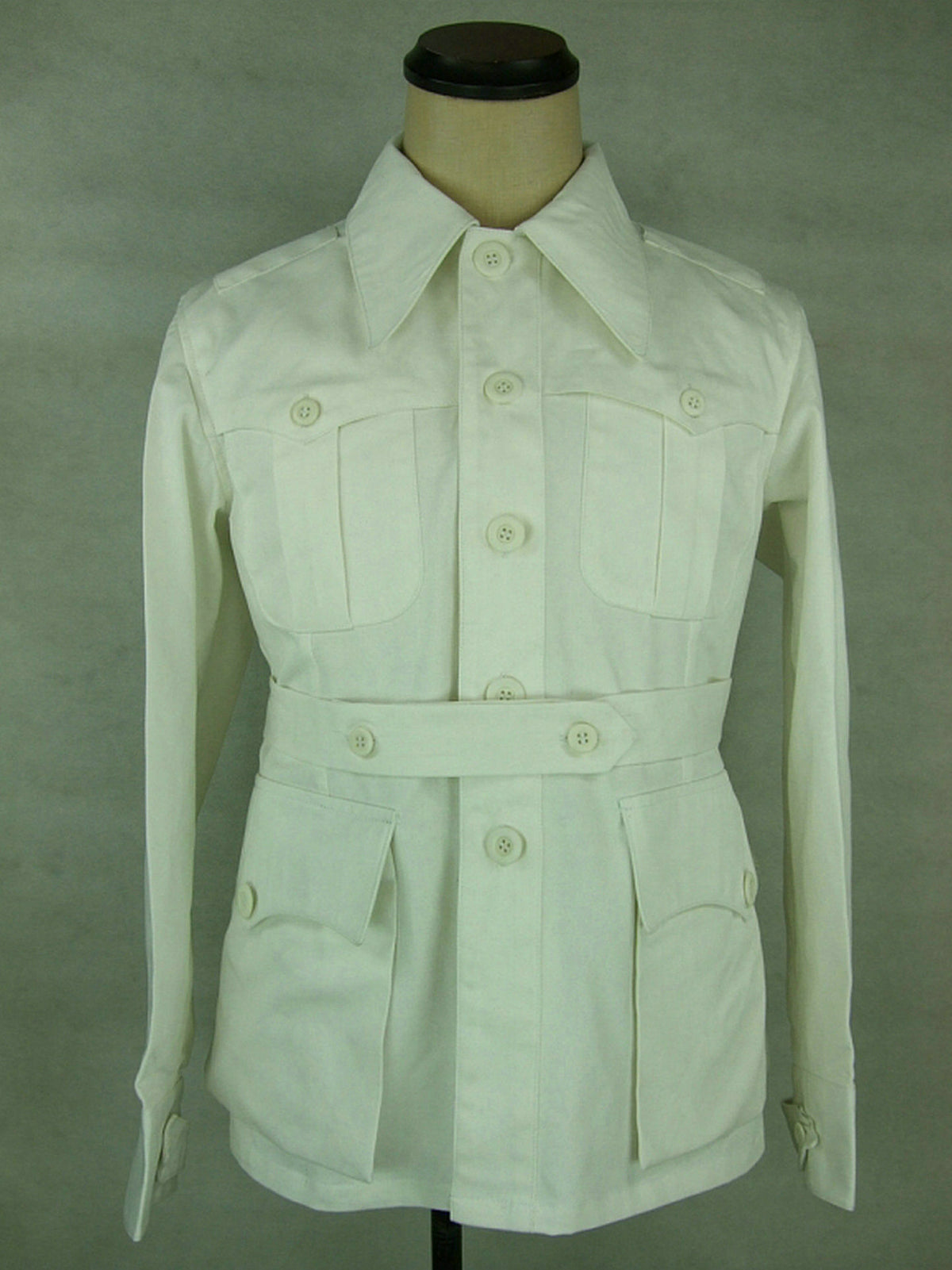 WWII WW2 Italy Italian M40 White Cotton Tunic| Hikimilitariashop