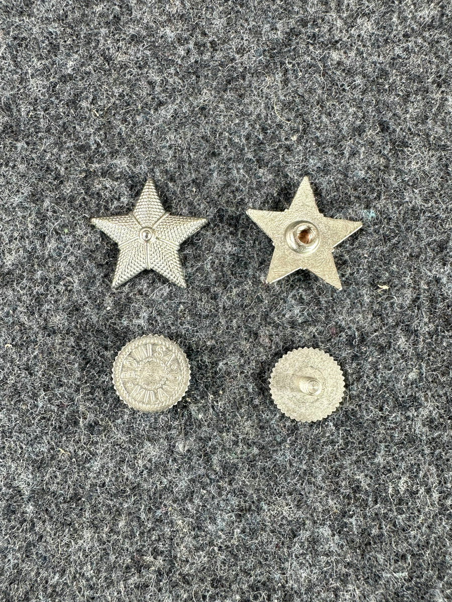 WW2 Italian Royal Army Officer's Collar Rank Star X2| Hikimilitariashop
