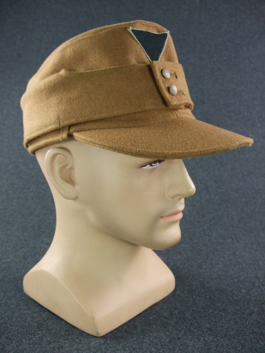 WWII German Third Reich Hat SA Brown Wool M43 Field Cap Berlin-Branden ...