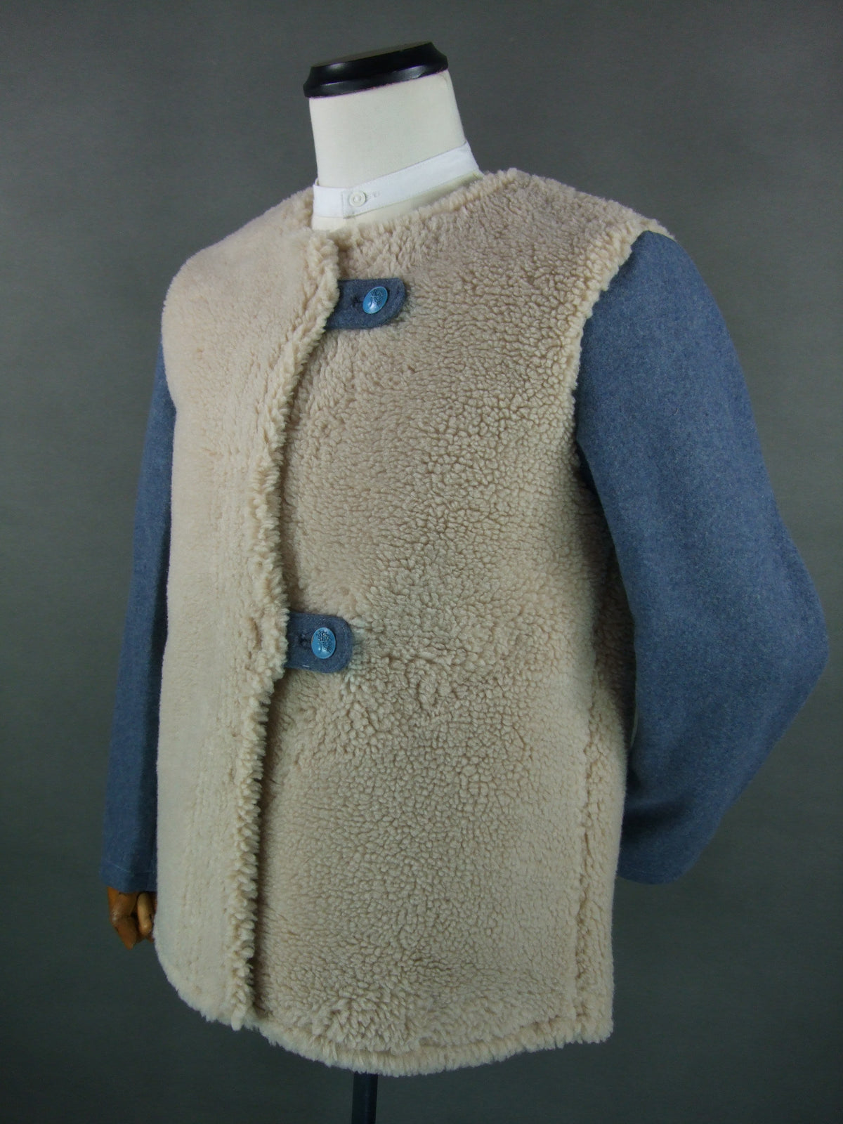 WW1 France French Army Horizon Blue Fur Jerkin Winter Vareuse ...