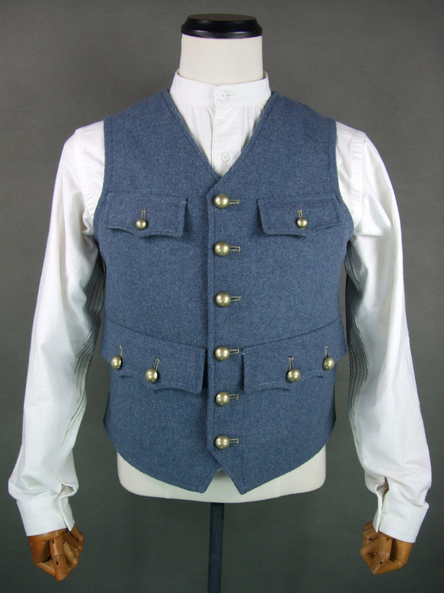 WW1 French Army Bleu Horizon Blue Wool Waistcoat Officer Gilet ...