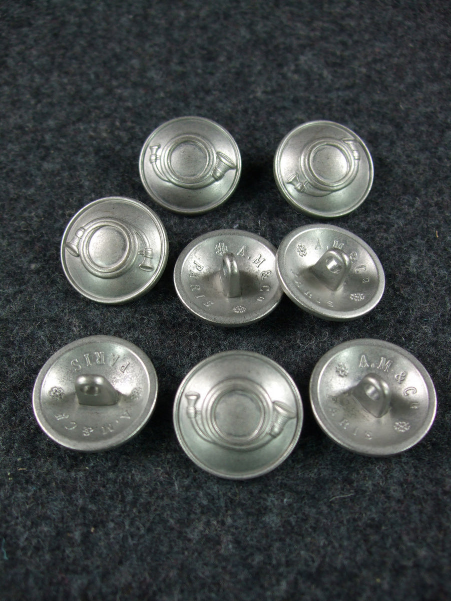 WW1 French Army Hunter Chasseurs Alpins Alpine Buttons Silver 22 mm X8 ...