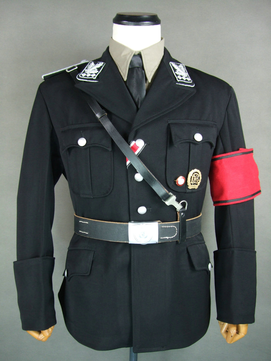 WWII German Elite M32 Officer Black Gabardine Dress Tunic Jacket ...