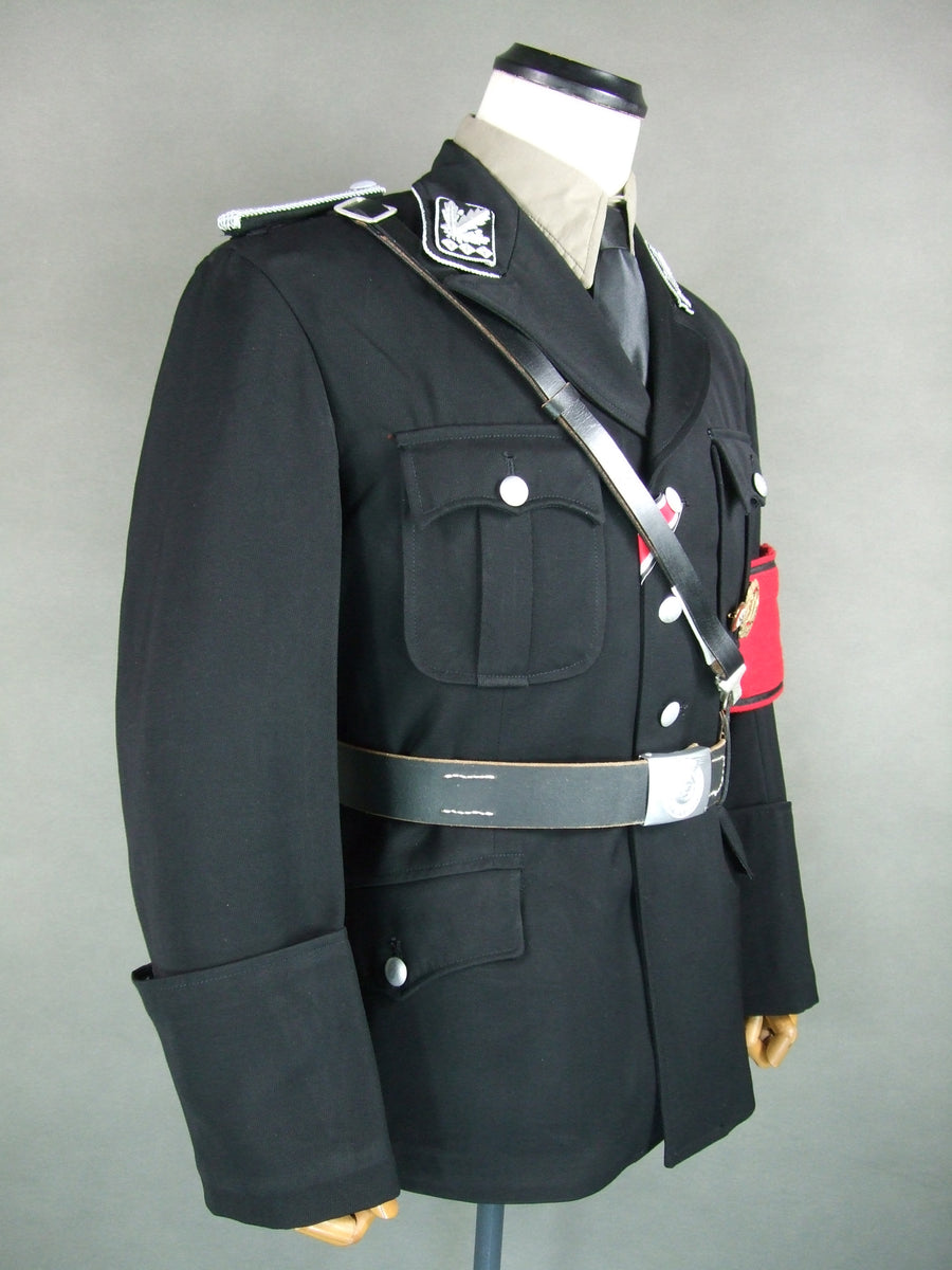 WWII German Elite M32 Officer Black Gabardine Dress Tunic Jacket ...
