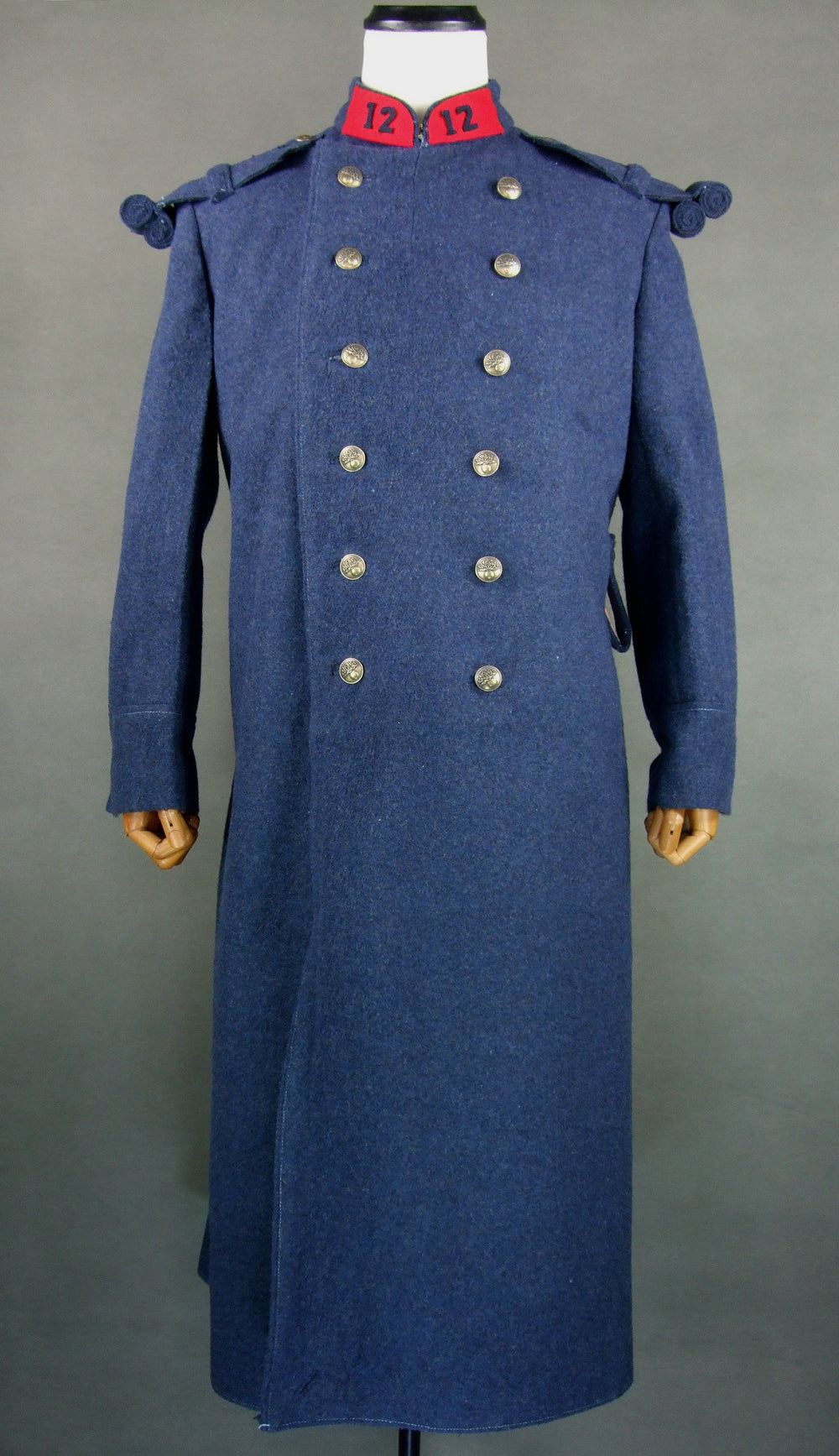 WW1 French Infantry Capote 1877 gris de fer bleuté Iron-grey Wool Grea ...