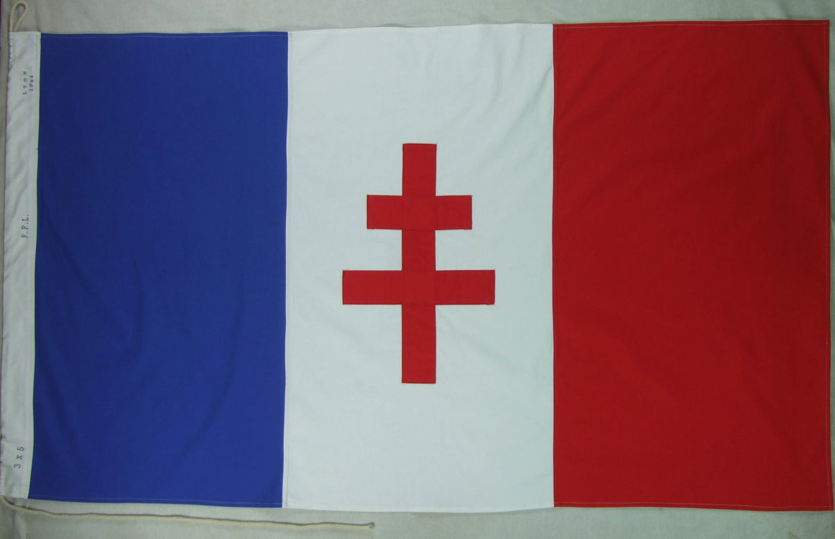 WW2 Free French Exiled Forces Cross of Lorraine Flag 3*5| Hikimilitariashop