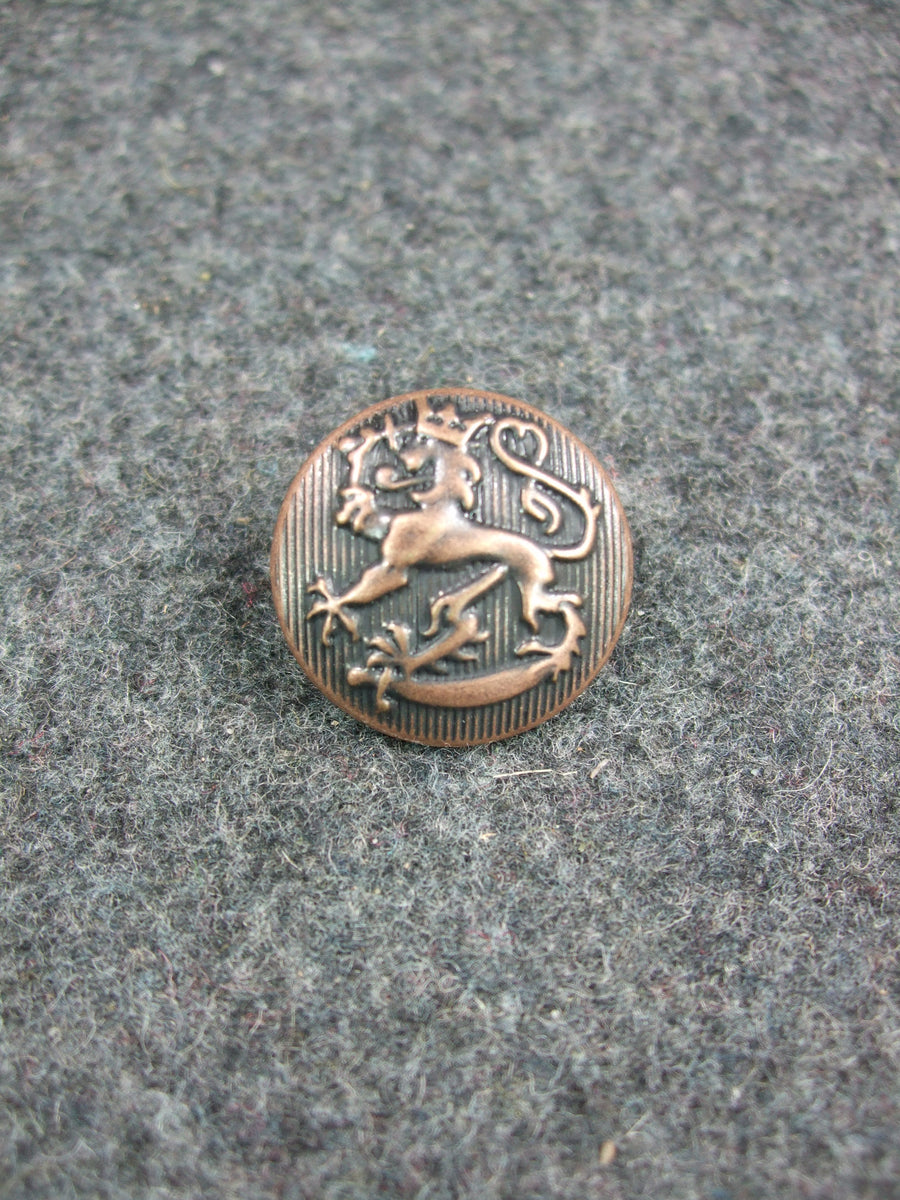 WWII Finnish Stone Grey Pebble Grain Tunic Button 22mm x12 Brass Color ...