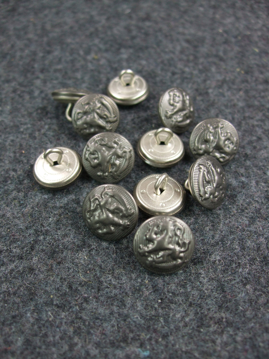 WW2 Finnish Stone Grey Pebble Grain Shoulder Button 15mm x12 ...