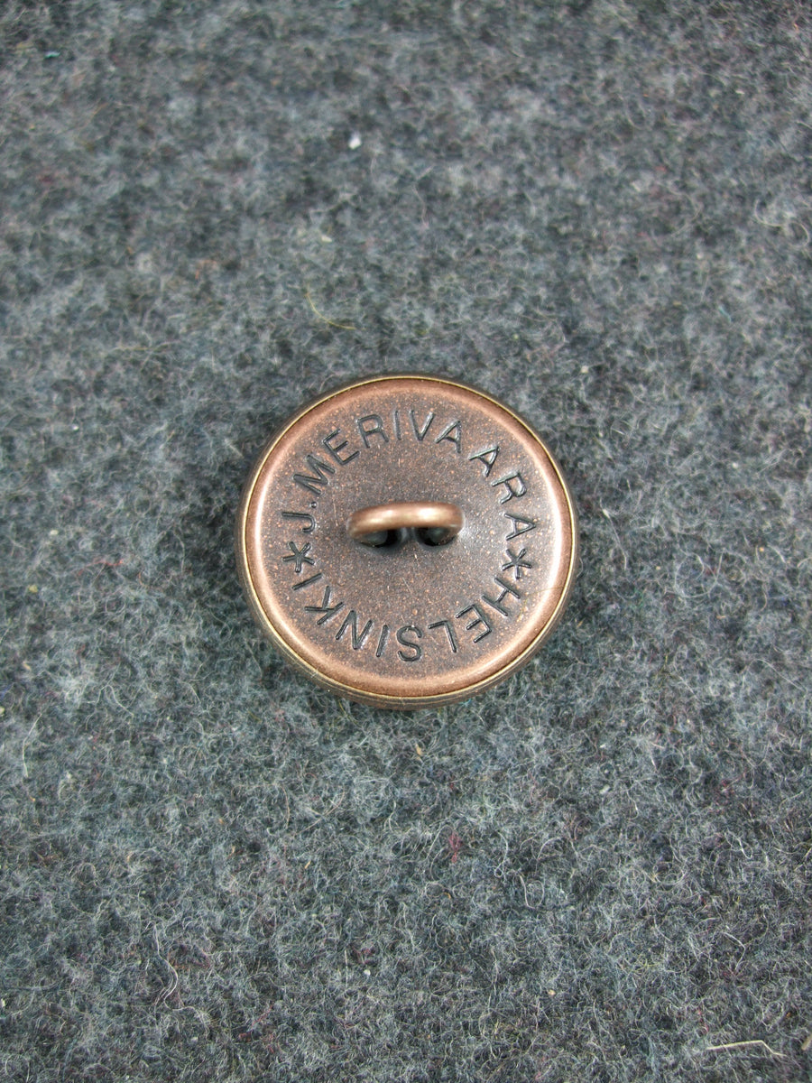 WWII Finnish Stone Grey Pebble Grain Tunic Button 22mm x12 Brass Color ...