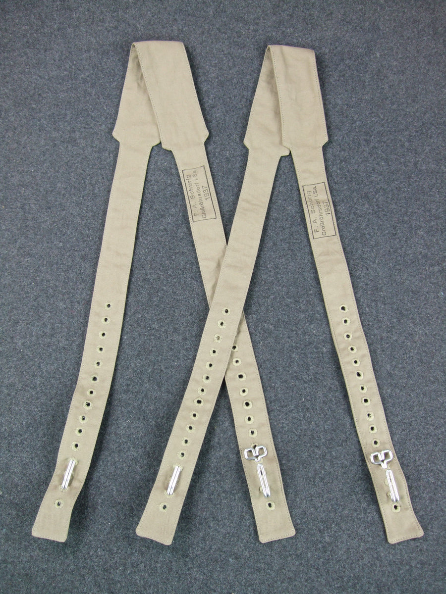 WW2 German Uniform Internal Tunic Support Straps Suspenders & Belt Hoo ...