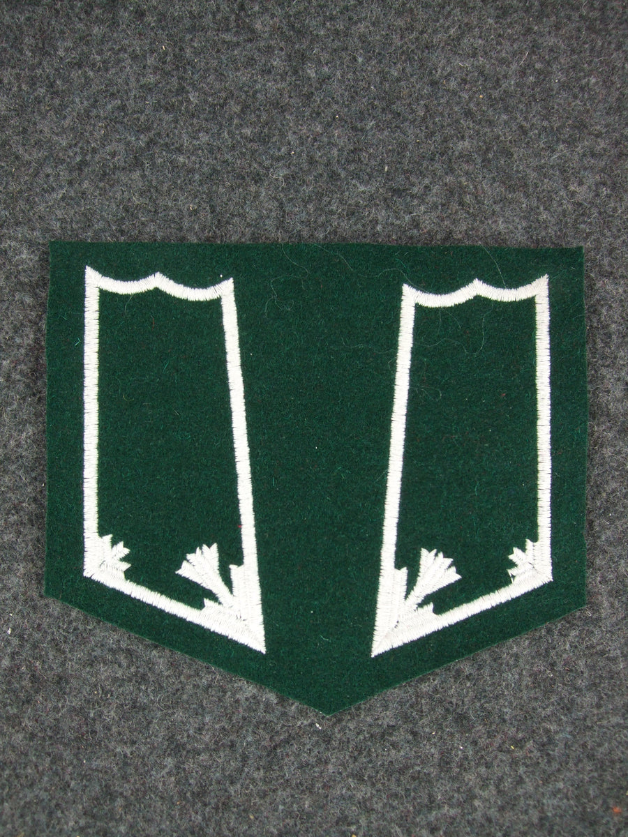 WW2 Finnish Army Captain Collar Tabs Grey + Dark Green| Hikimilitariashop