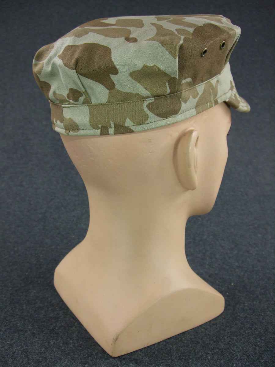 WWII USMC Camo HBT Utility Cap EGA Brown| Hikimilitariashop