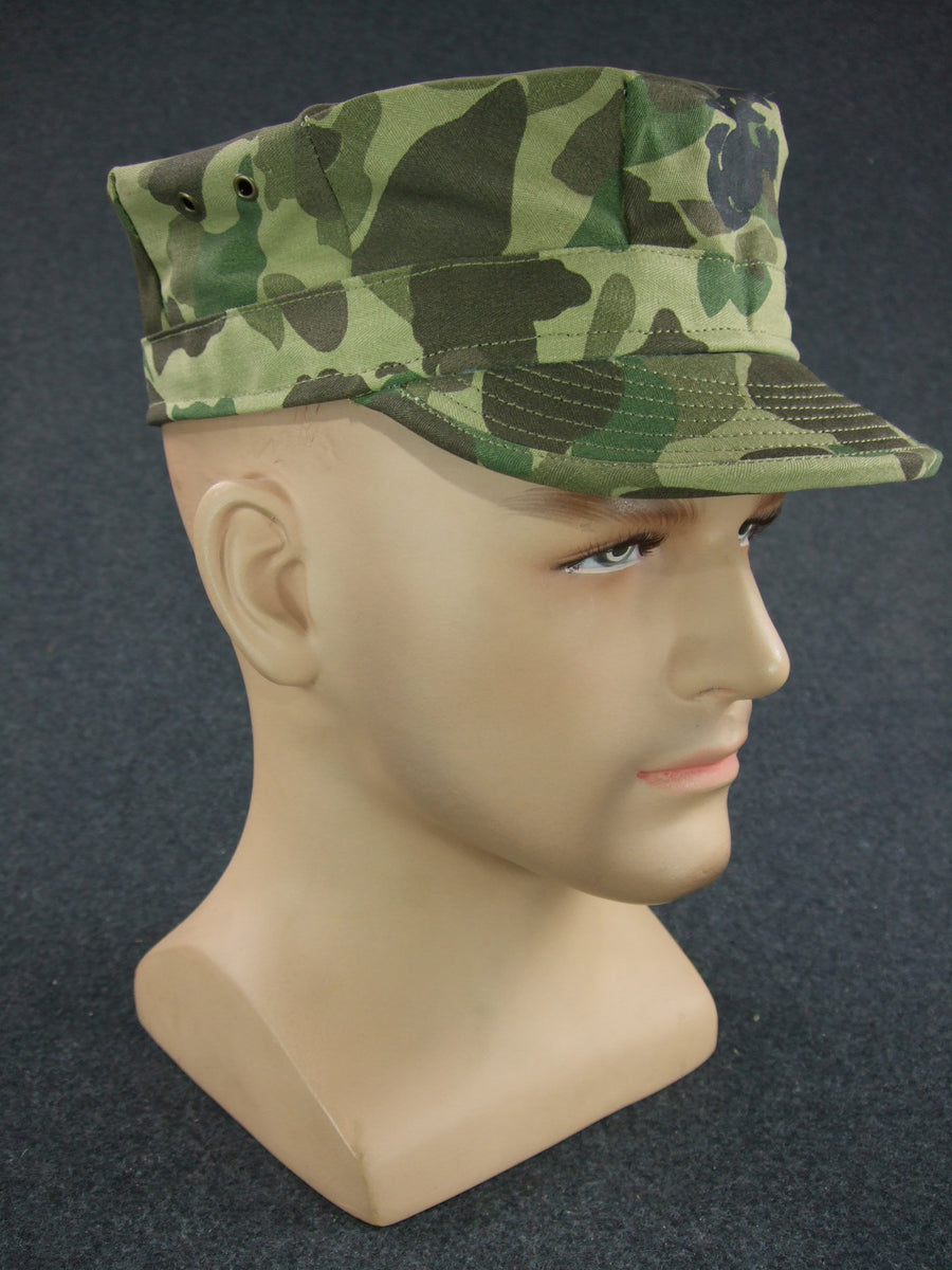 WWII USMC Camo HBT Utility Cap EGA Green| Hikimilitariashop