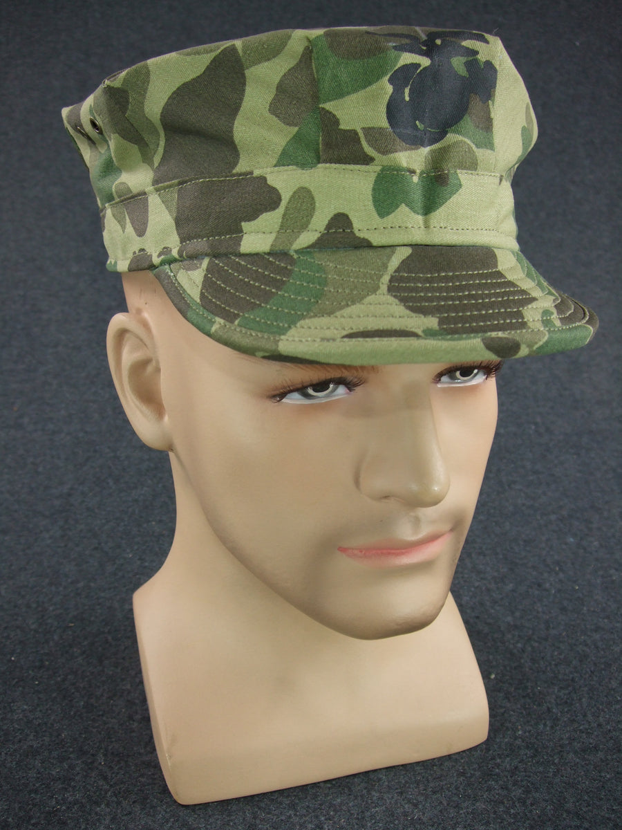 WWII USMC Camo HBT Utility Cap EGA Green| Hikimilitariashop