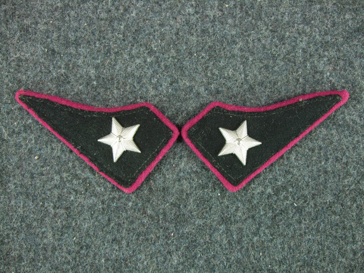 WW2 Italian Royal Army Officer's Collar Rank Star X2| Hikimilitariashop