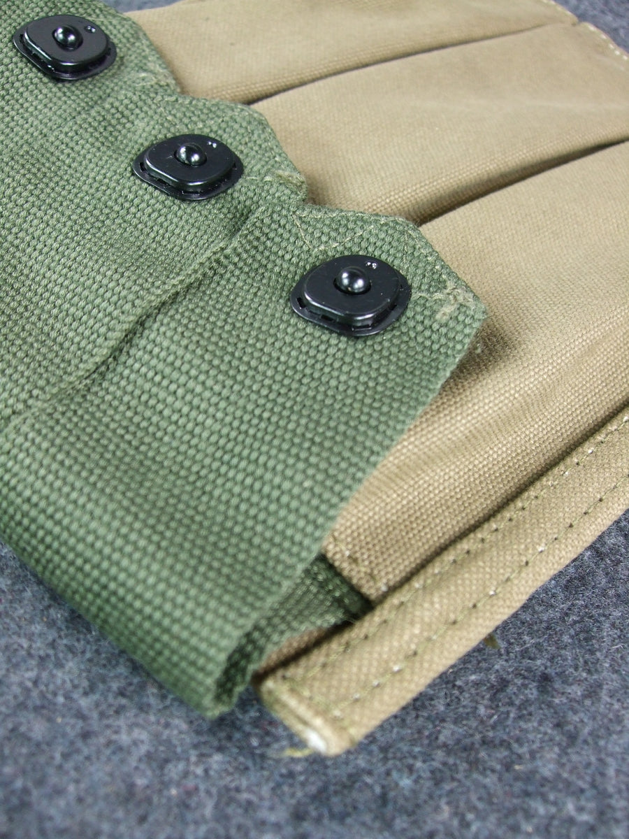 WWII US Army Thompson Magazine Pouch 3 Cell Green| Hikimilitariashop