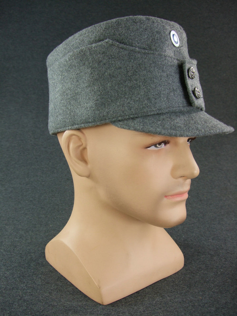 WWII Finnish Enlisted Soldier Field Cap With Badge Light Gray Wool ...