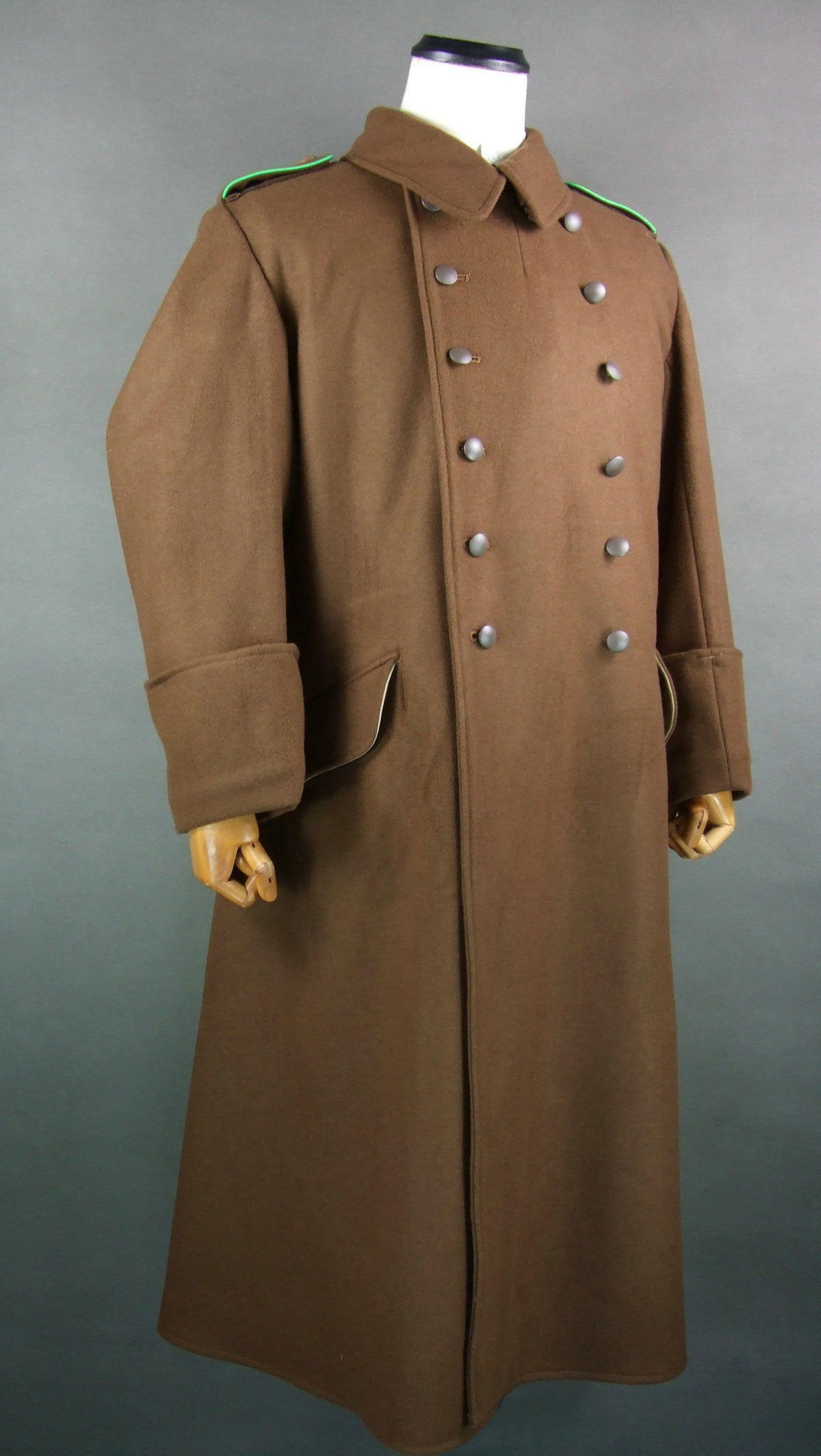 WWII German Brown Wool DAK Heer Afrikakorps Greatcoat Tropical Overcoa ...