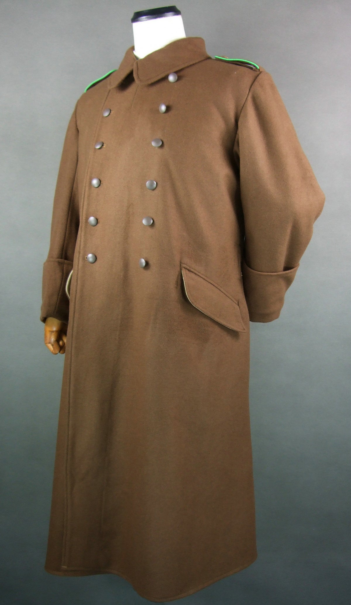 WWII German Brown Wool DAK Heer Afrikakorps Greatcoat Tropical Overcoa ...