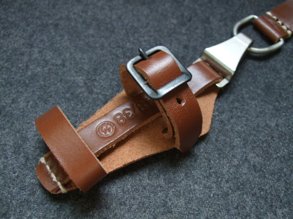 WW2 German SA Vertical Dagger Hanger With D-Ring Brown Leather Repro ...