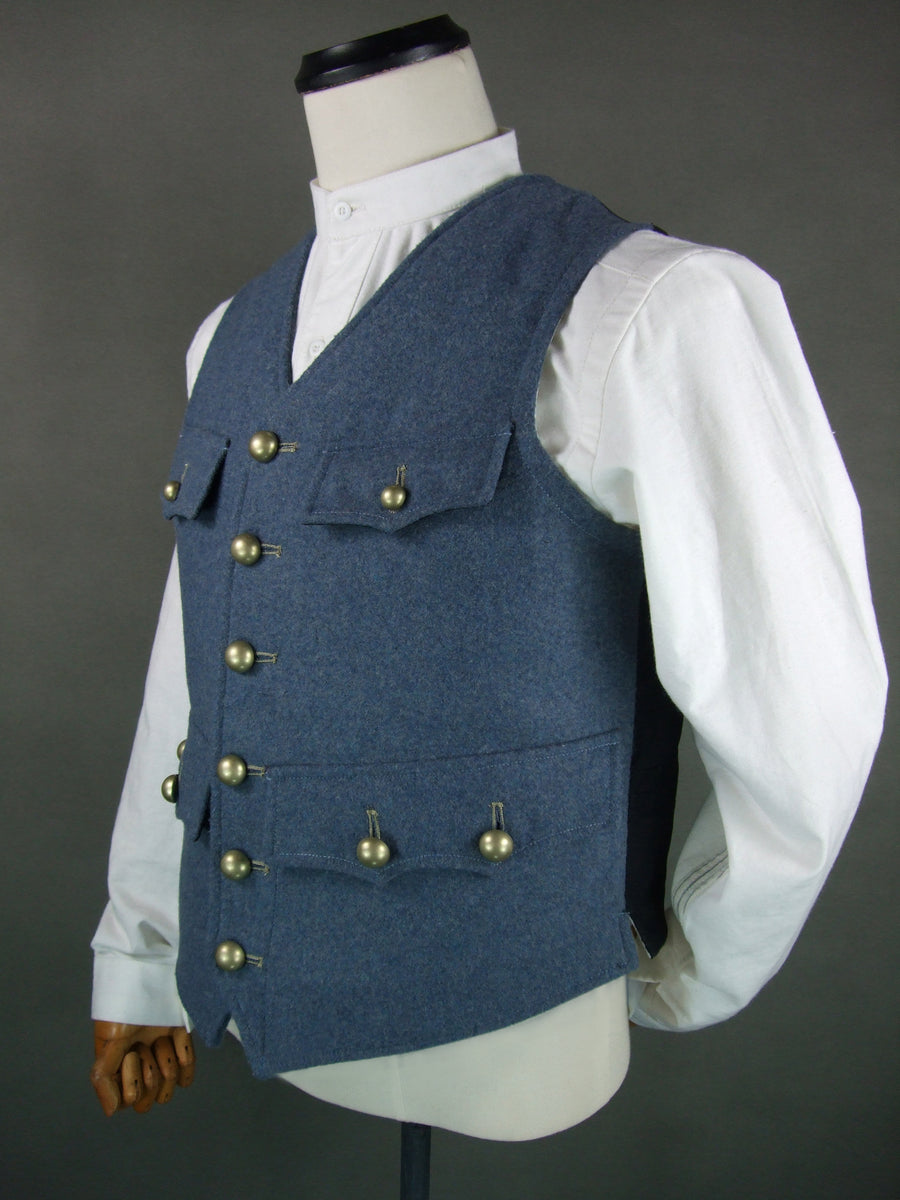 WW1 French Army Bleu Horizon Blue Wool Waistcoat Officer Gilet ...
