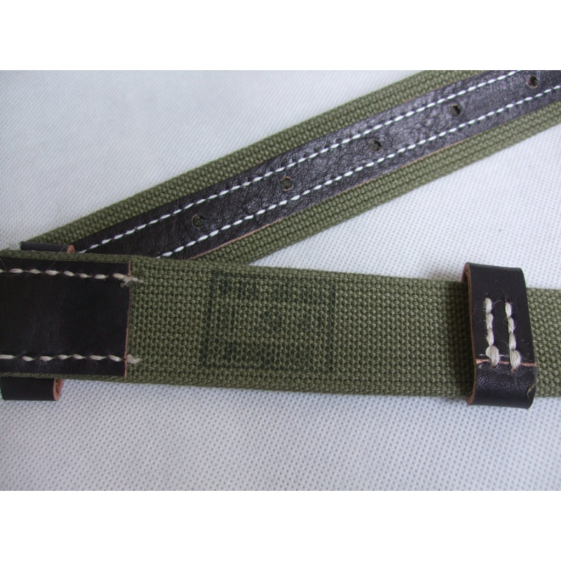 WWII Russia Red Army Enlisted Belt Green Canvas Black Leather ...
