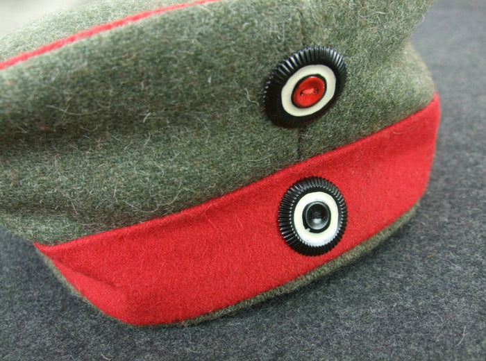 WW1 German EM Beret Cap Red Band + Red Piping| Hikimilitariashop