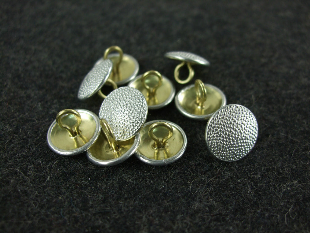 German WWII Pebble Grain Cap Buttons Silver X10| Hikimilitariashop