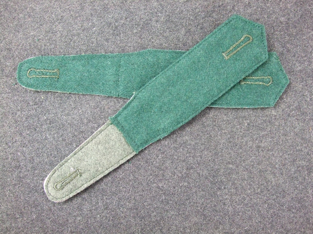WW2 German Pre-War Early Shoulder Boards Plain Dark Green Pair ...