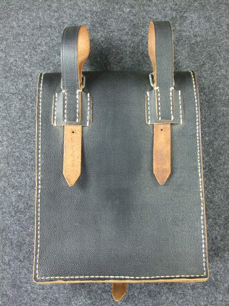 WWII German M35 Map Case Black Leather| Hikimilitariashop