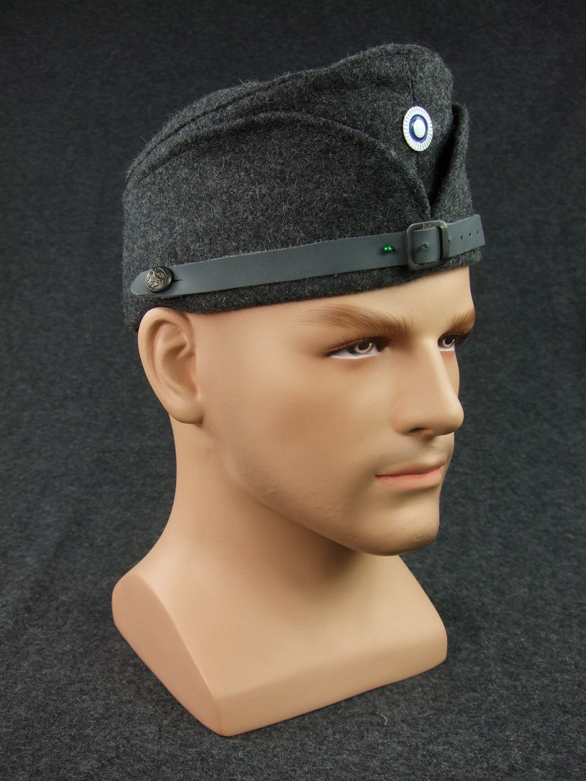 WW2 Finnish Enlisted Soldier Side Cap With Badge Dark Grey ...