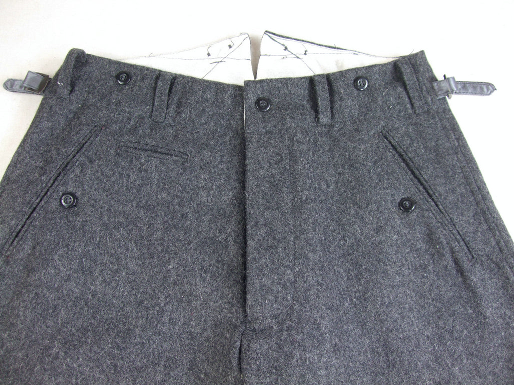 WW2 German Stone Grey Wool Field Breeches| Hikimilitariashop
