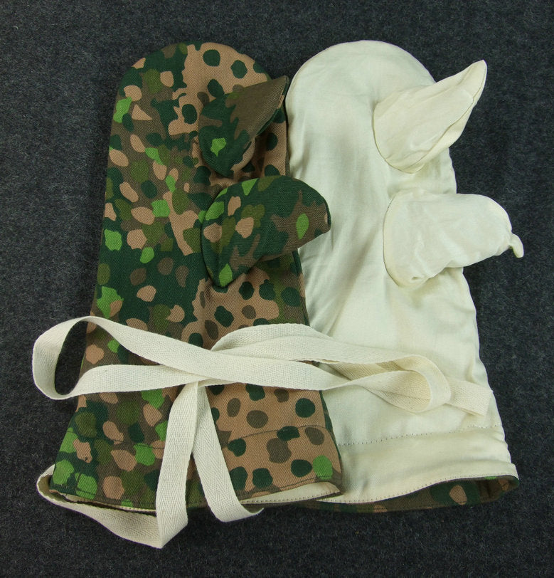 WWII German Dot 44 Camo Reversible Gloves Winter Mittens| Hikimilitariashop