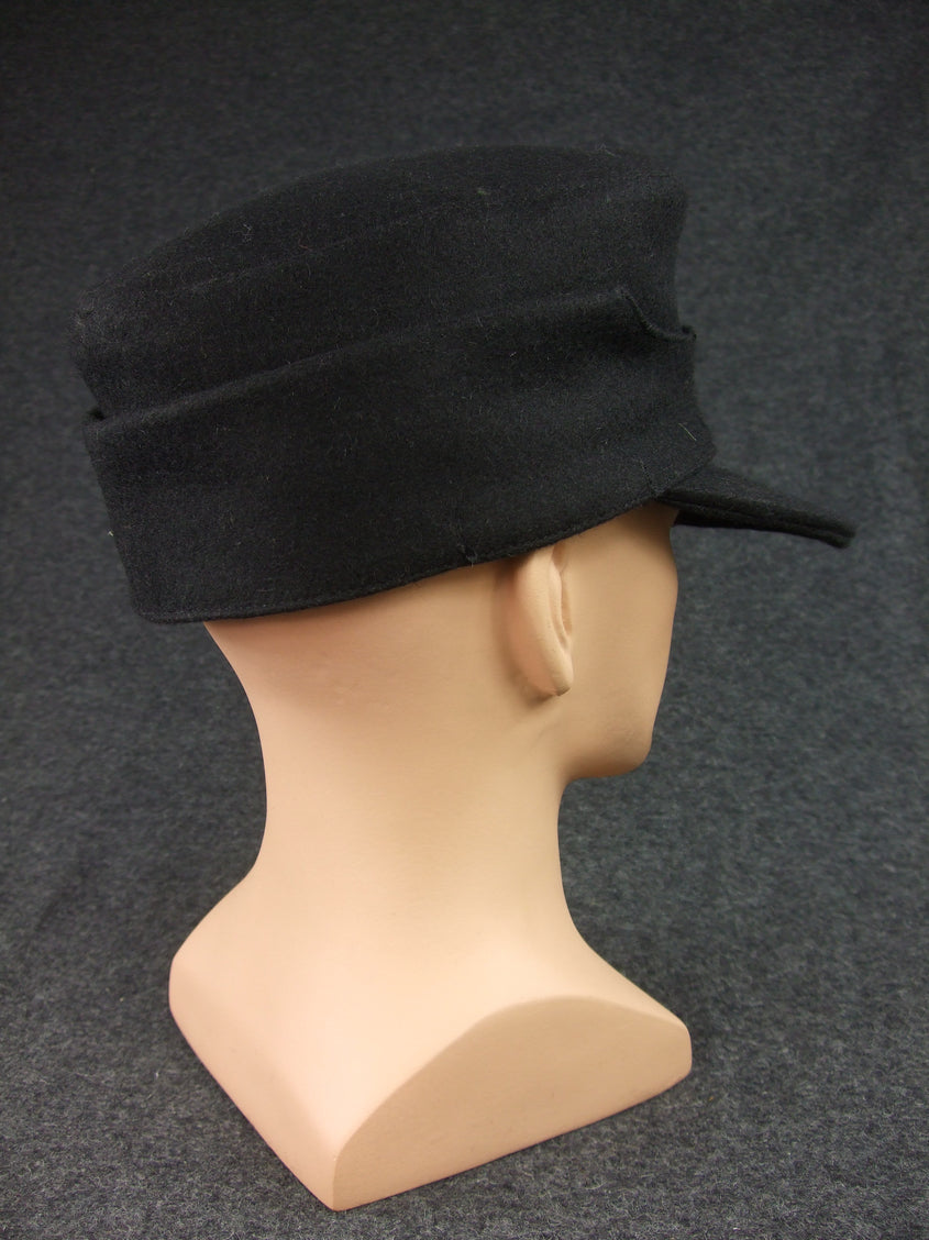 WWII German WH Elite EM Panzer Black Wool Field Cap Enlisted ...