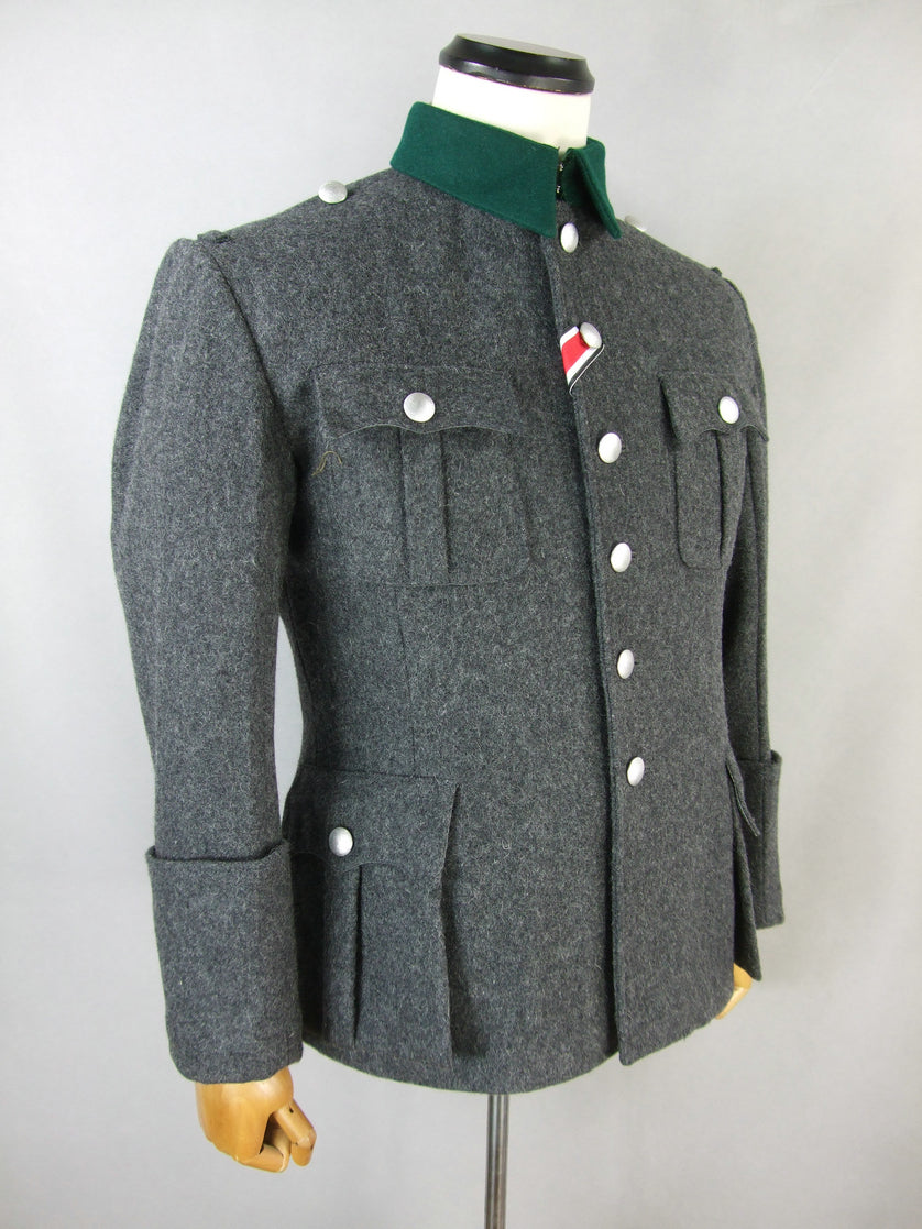 WWII World War 2 German M36 Officer Tunic Stone Grey Wool ...