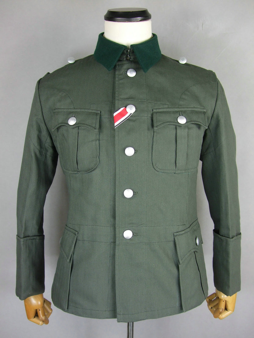 WWII German M36 Officer Summer HBT Field Tunic Jacket| Hikimilitariashop
