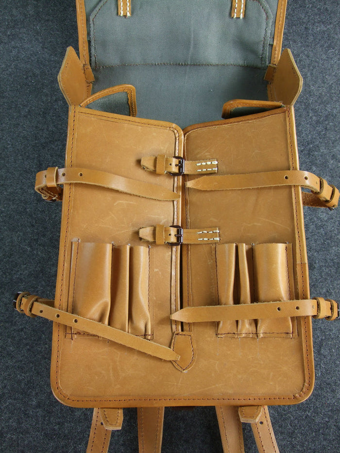WWII Imperial Japanese Army Officer Brown Leather Backpack ...
