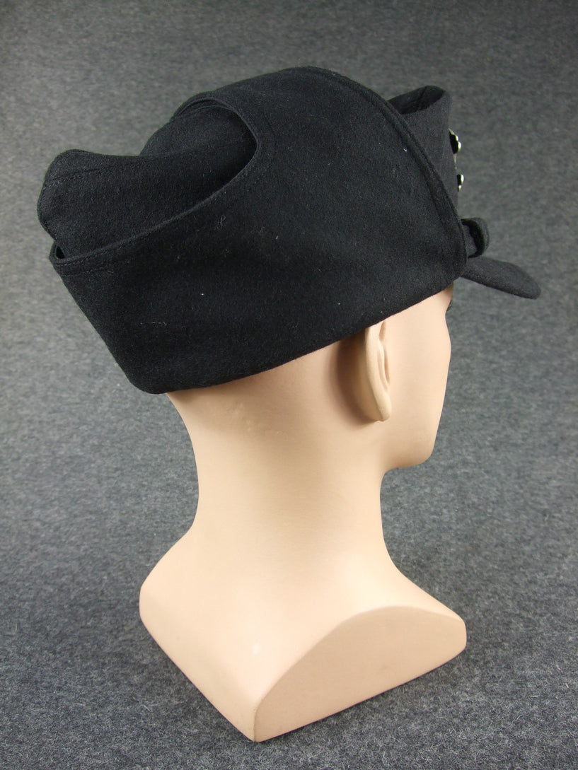 WWII Italy Italian Uniform Black Wool Field Visor Cap + Badge ...