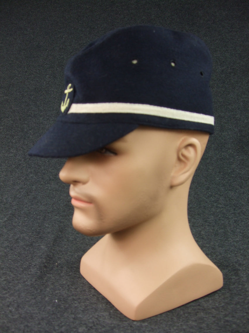 WW2 Imperial Japanese Navy IJN Field Cap Dark Blue Wool| Hikimilitariashop