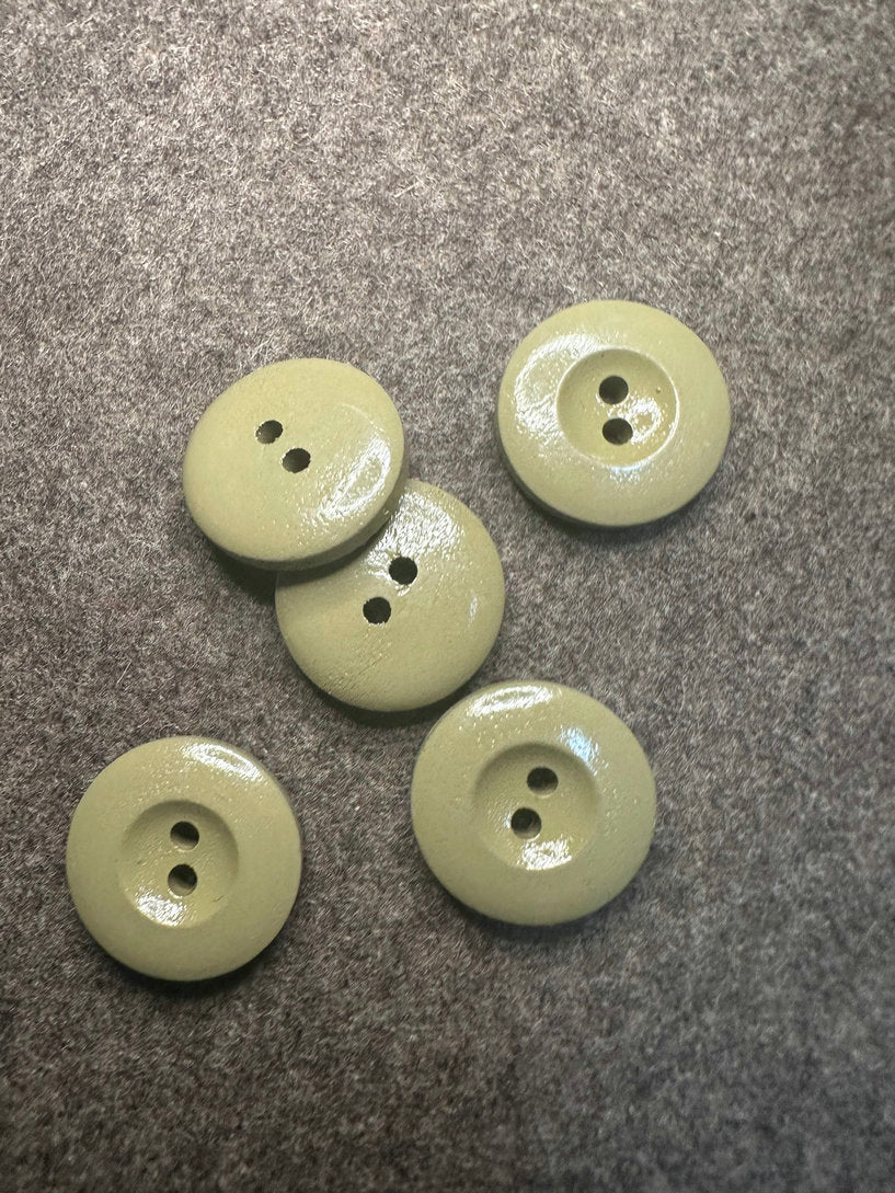 WW2 Japanese Imperial Wooden Buttons Khaki 18 mm X5| Hikimilitariashop