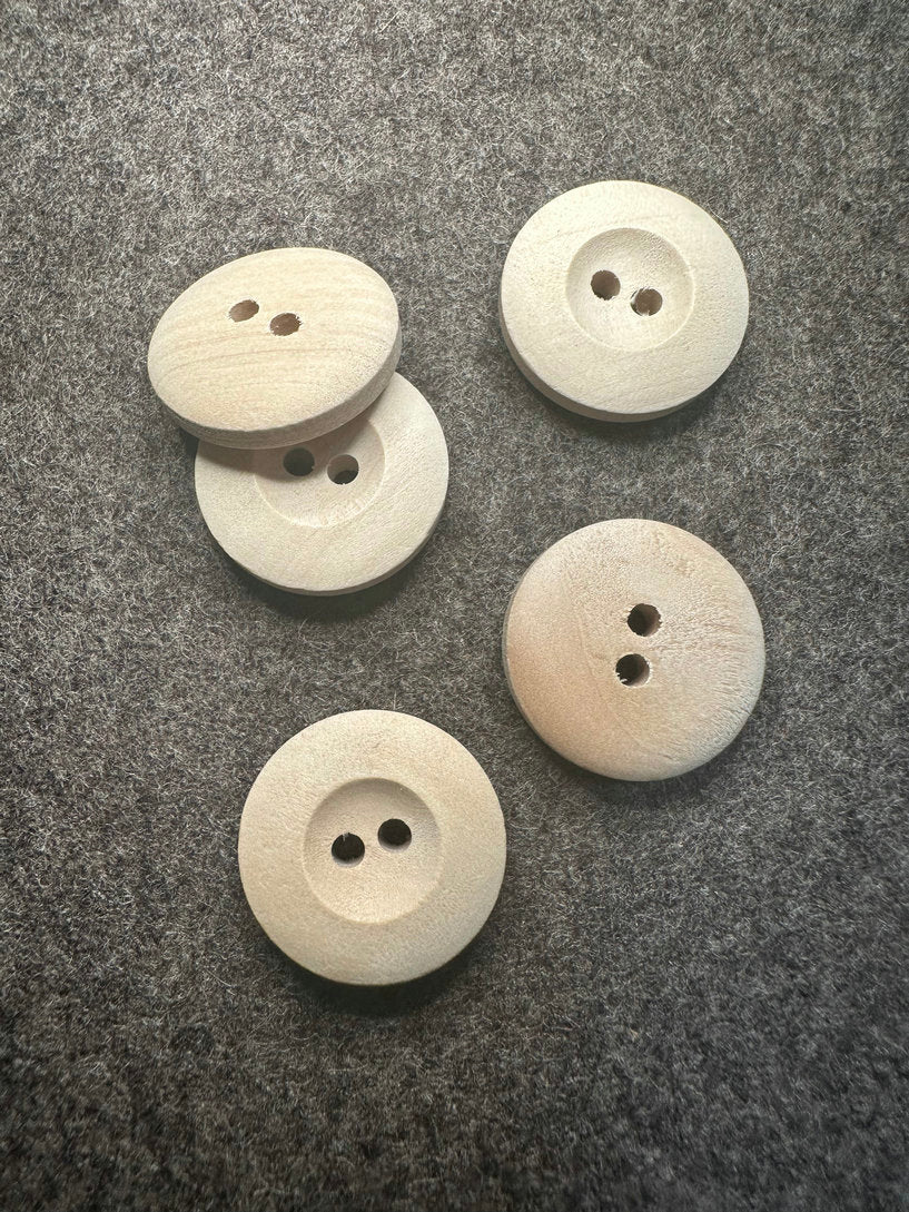 WW2 Japanese Imperial Wooden Buttons Plain 18 mm X5| Hikimilitariashop