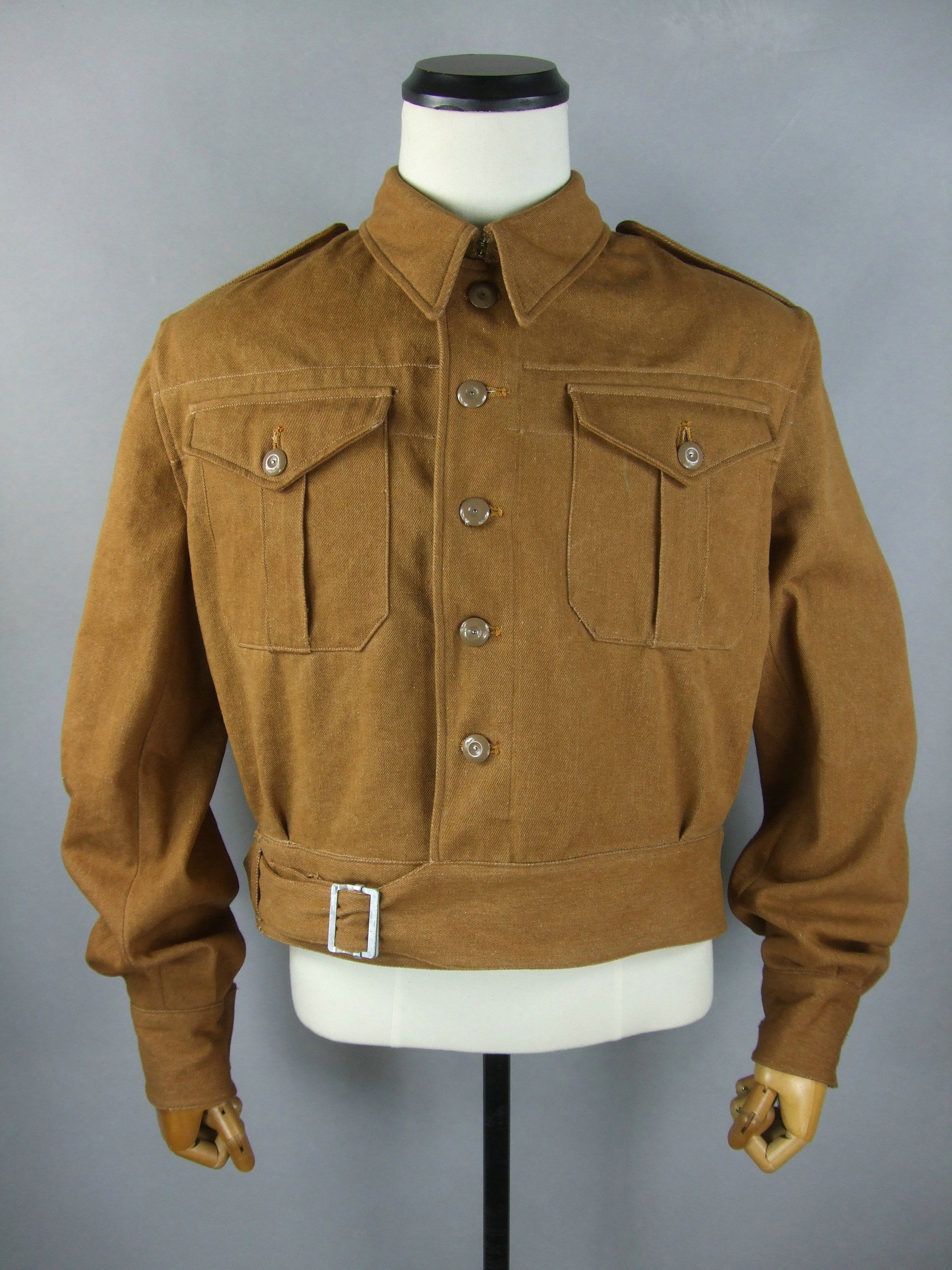 WW2 British P37 Battledress Jacket Tunic Overalls Blouses Denim Brown ...