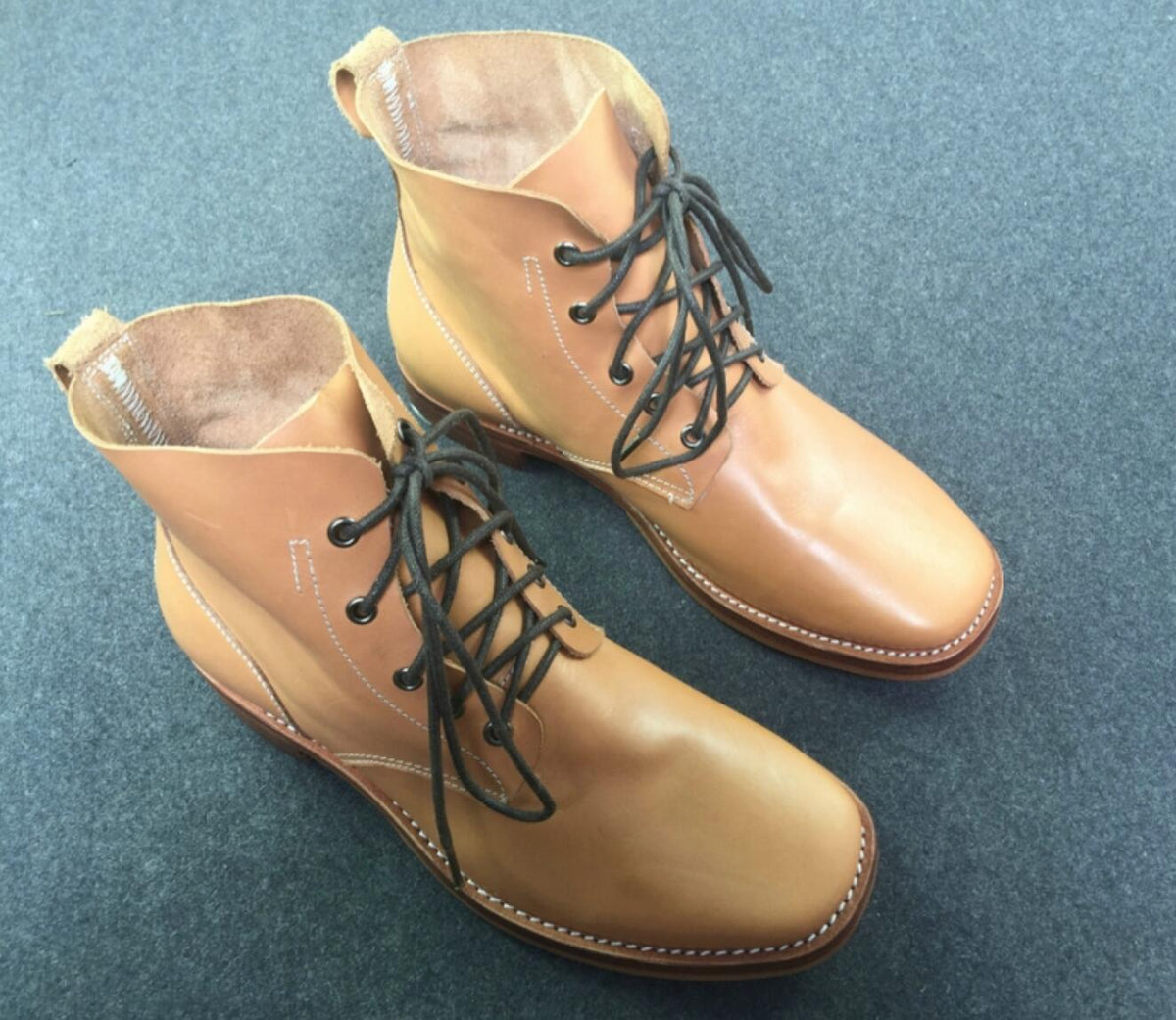 WWII Imperial Japanese Army IJA Combat Low Boots Brown| Hikimilitariashop