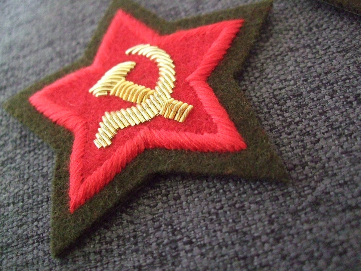 WW2 Soviet Union Russia Commissar Sleeve Star Patch Pair| Hikimilitariashop