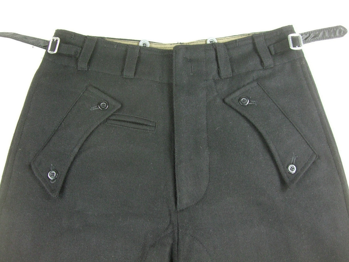 WWII German Elite Black Wool Panzer Trousers Pants| Hikimilitariashop