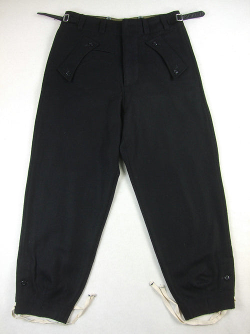 WWII German Elite Black Wool Panzer Trousers Pants| Hikimilitariashop