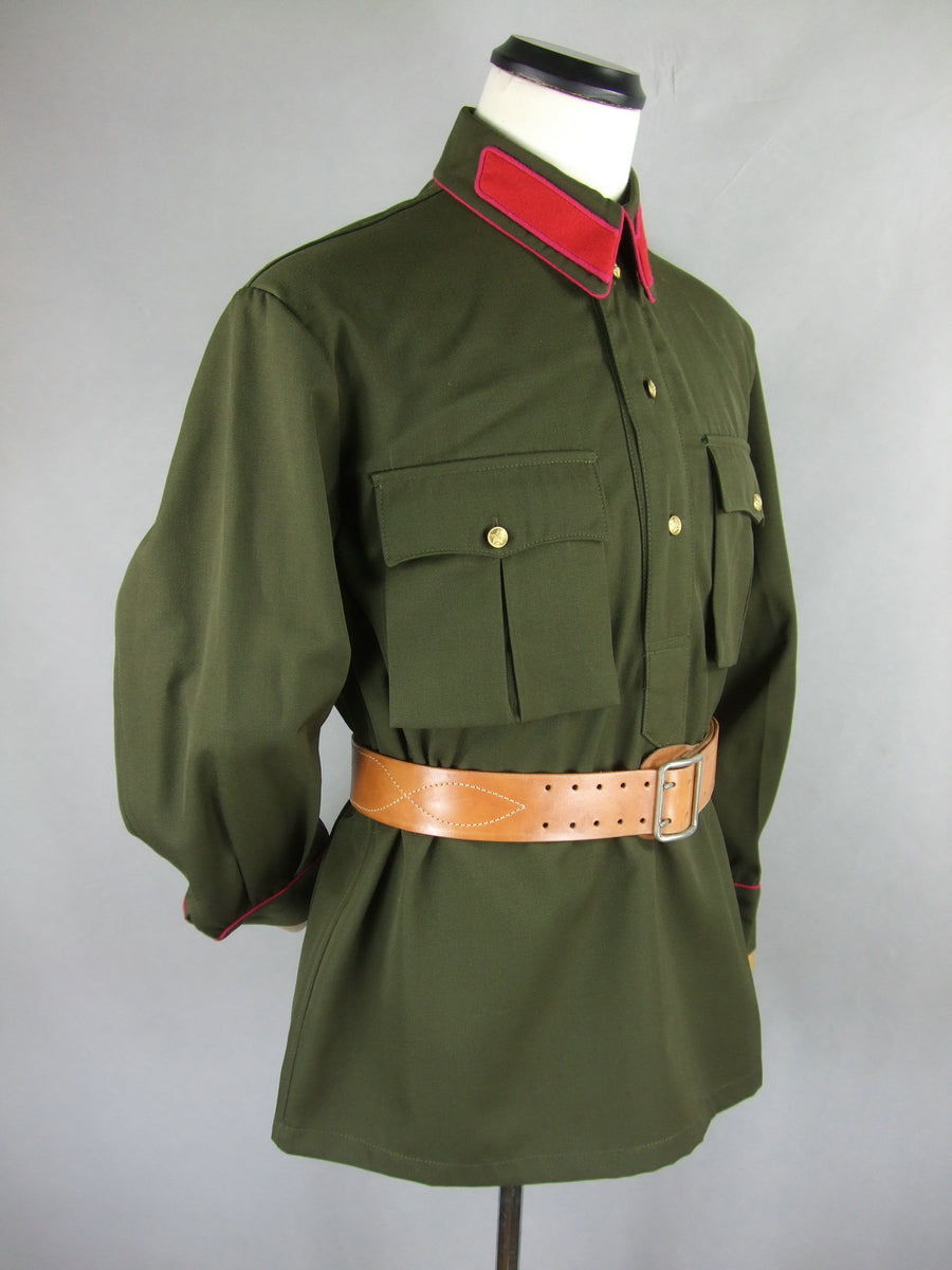 WW2 Russia M35 Officer Green Gabardine Gimnasterka NKVD| Hikimilitariashop