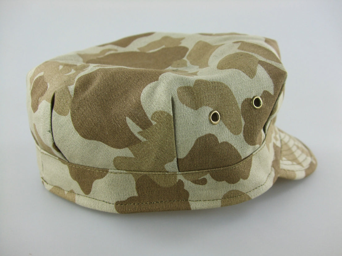 WWII USMC Camo HBT Utility Cap EGA Brown| Hikimilitariashop