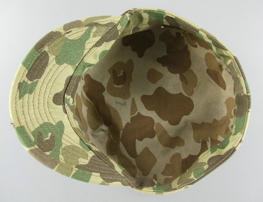 WWII USMC Camo HBT Utility Cap EGA Green| Hikimilitariashop