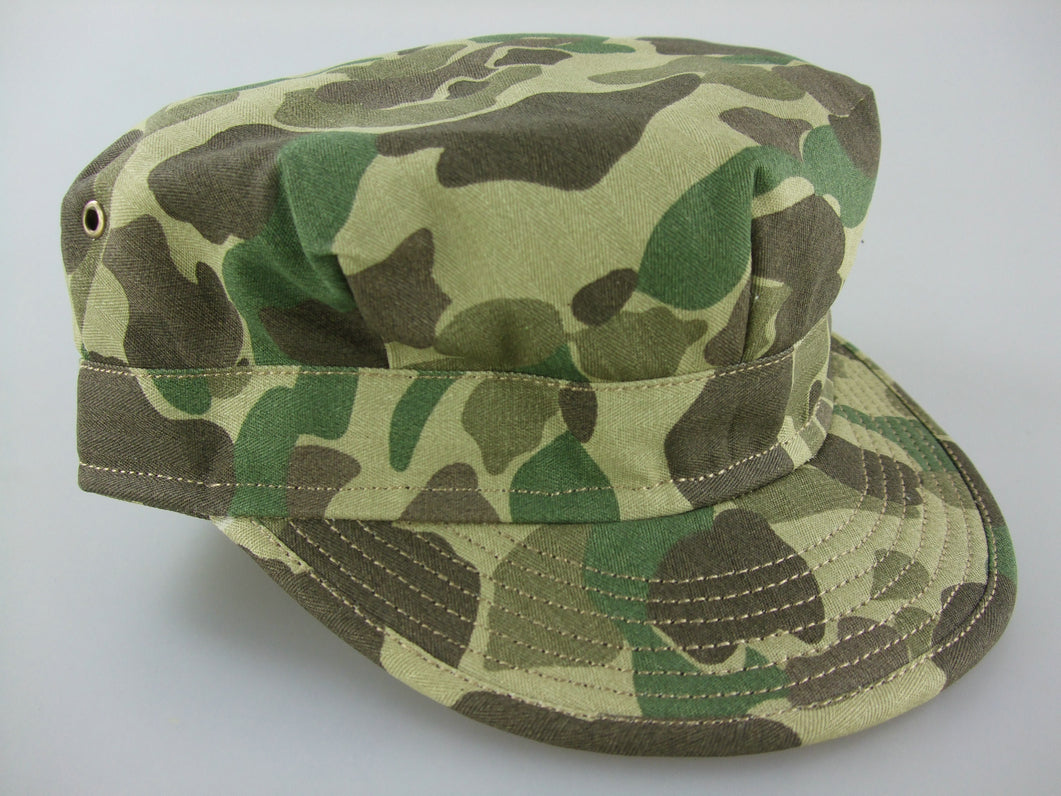WWII US Army Camo HBT Utility Cap Green| Hikimilitariashop